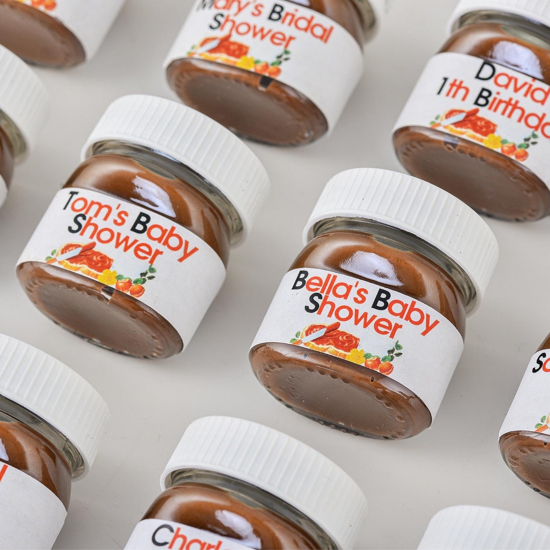Personalized Mini Nutella Jars, Wedding Favors, Party Gifts - Etsy