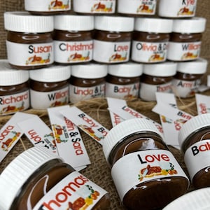 Personalized Mini Nutella Jars Wedding Favors Nutella - Etsy