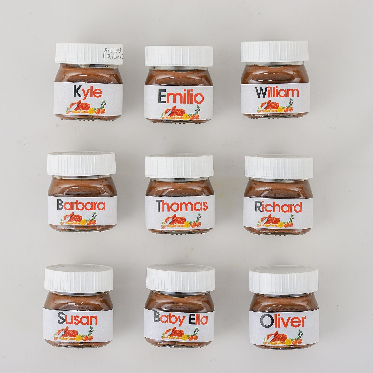 Personalized Mini Nutella Jars, Wedding Favors, Party Gifts - Etsy