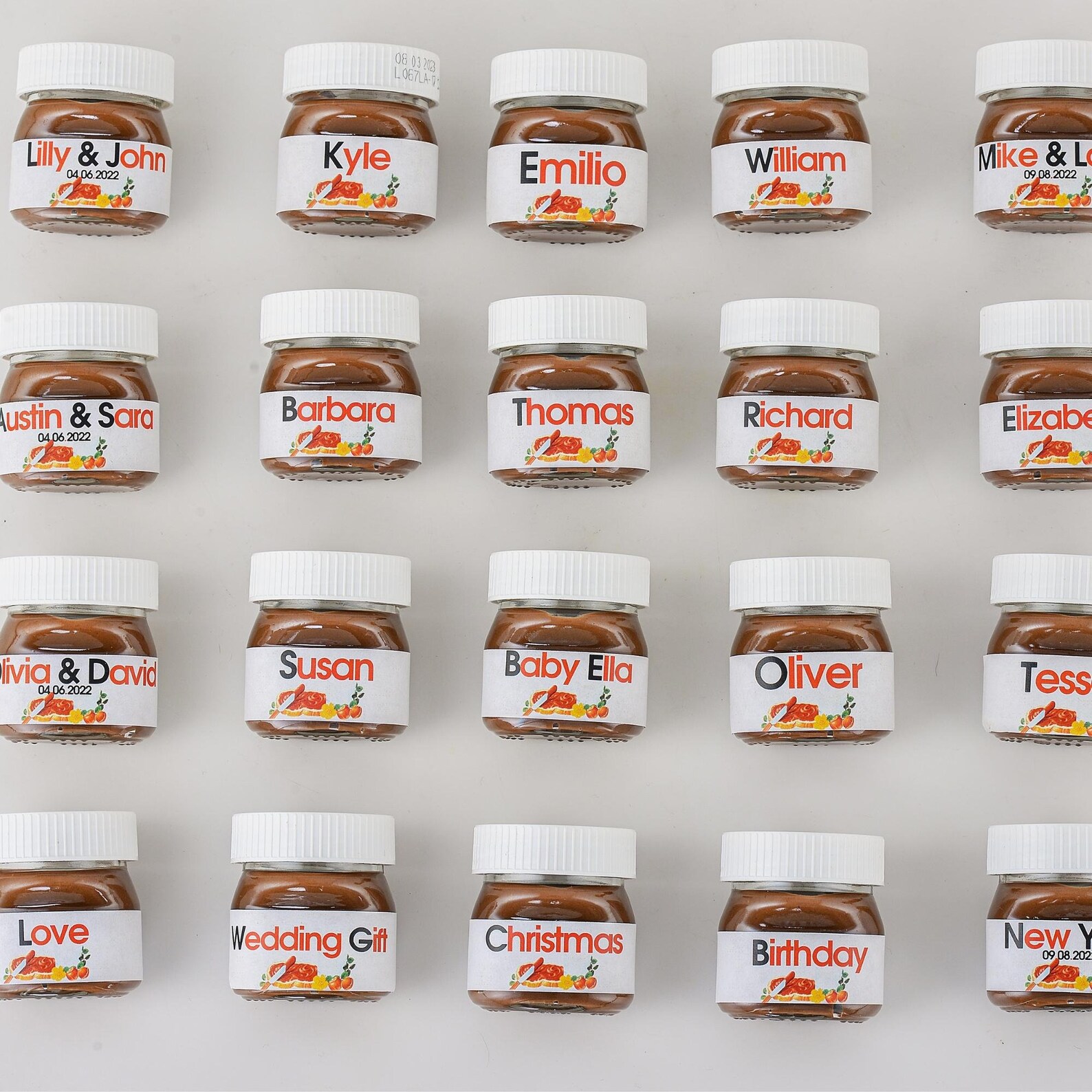 Personalized Mini Nutella Jars, Wedding Favors, Party Gifts - Etsy