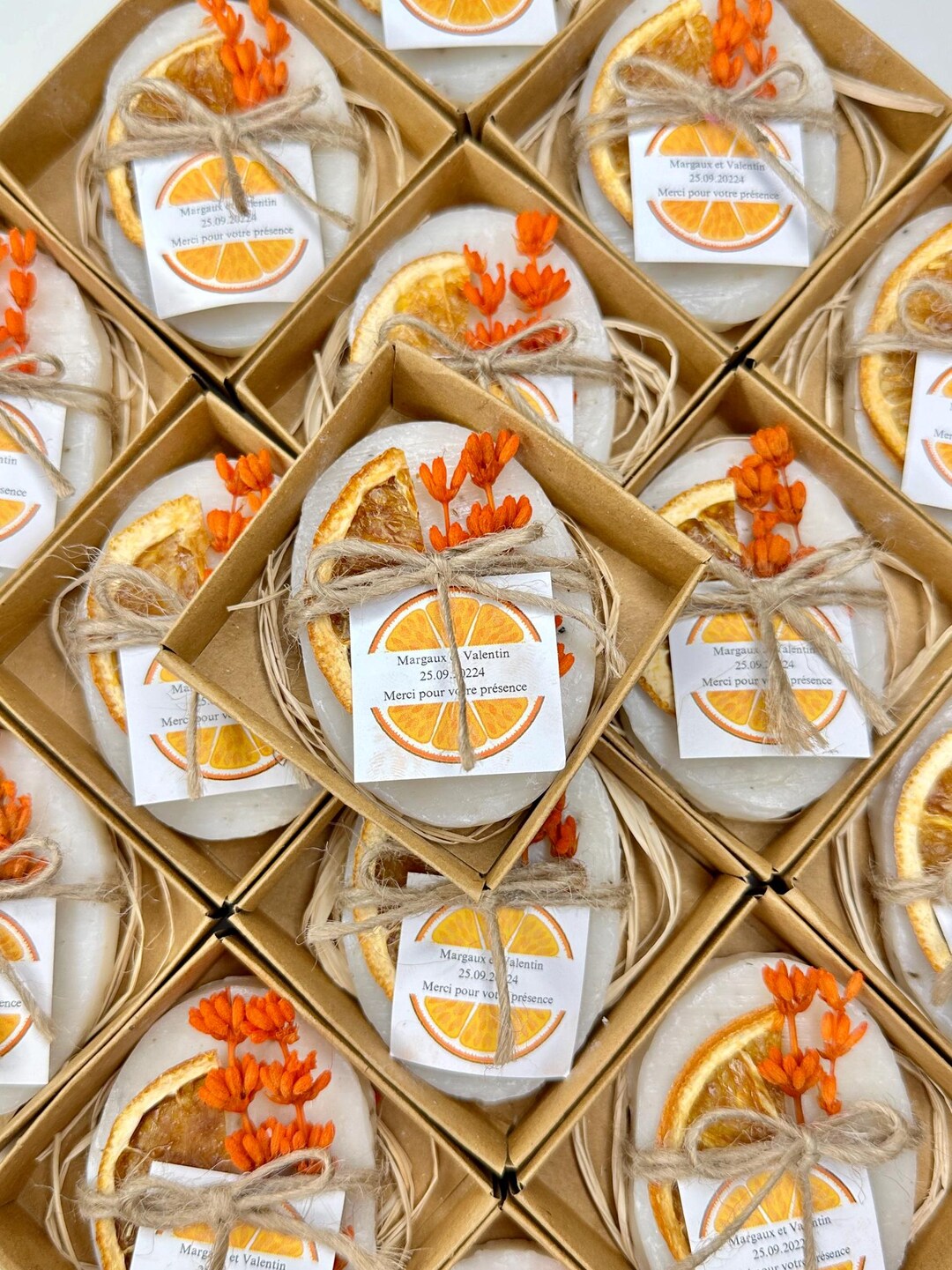 Personalised Handmade Wedding Orange Cinnamon Soap Favor for Special ...