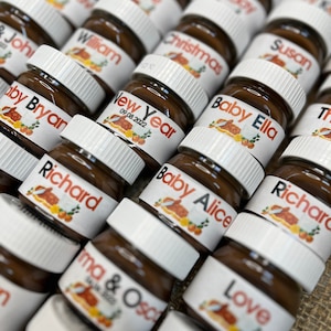 Personalized Mini Nutella Jars, Wedding Favors, Nutella Favors, Cute ...