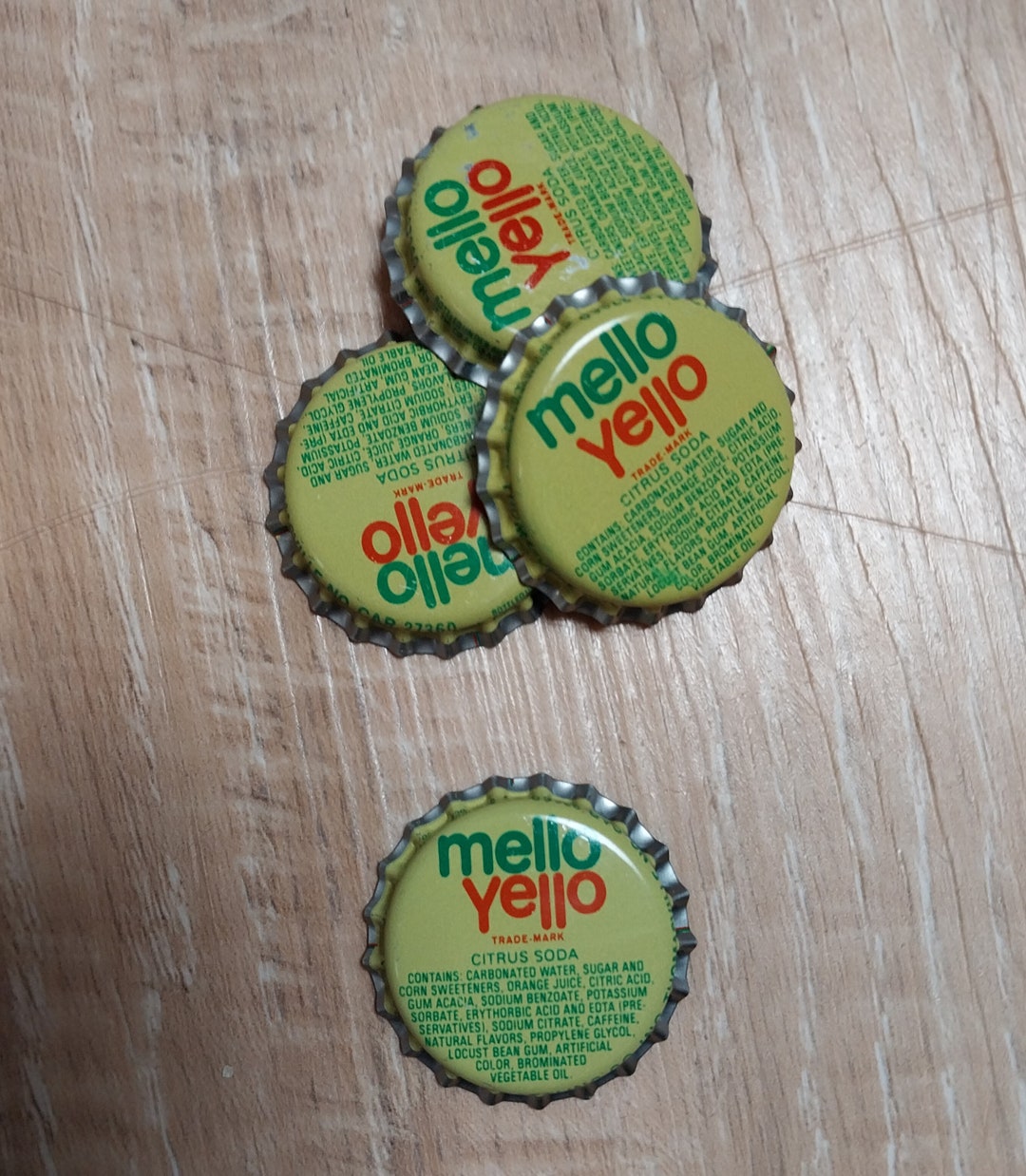 Vintage Mello Yello Citrus Soda Bottle Cap Coca Cola 1980s - Etsy