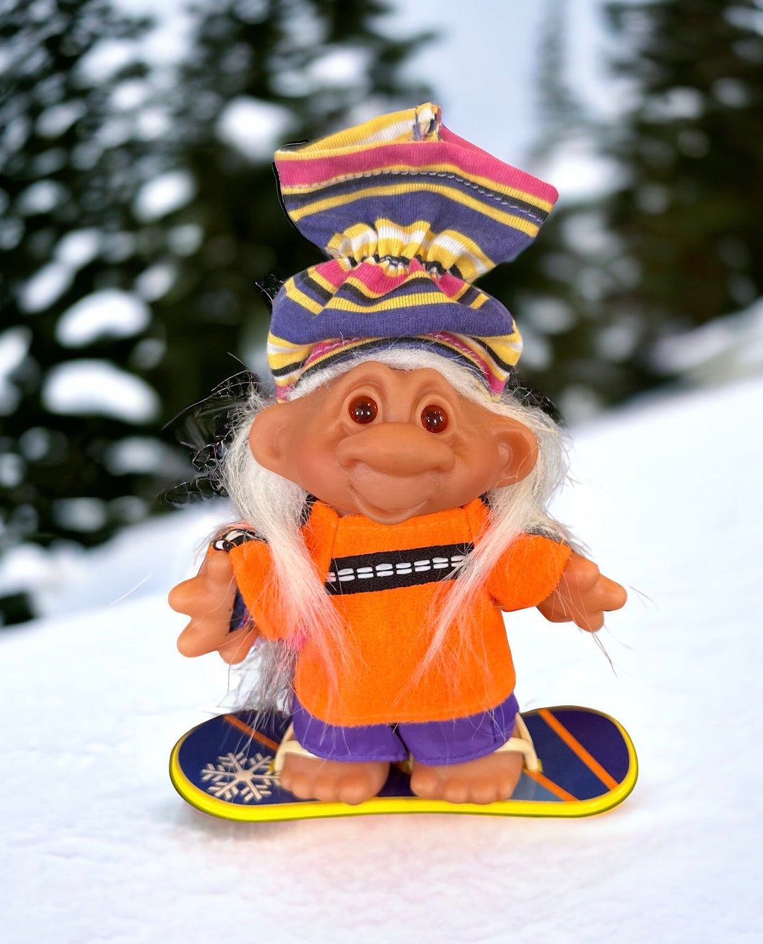 Vintage Troll Doll 4.5 Dam Totally Troll Snowboarder Dude - Etsy