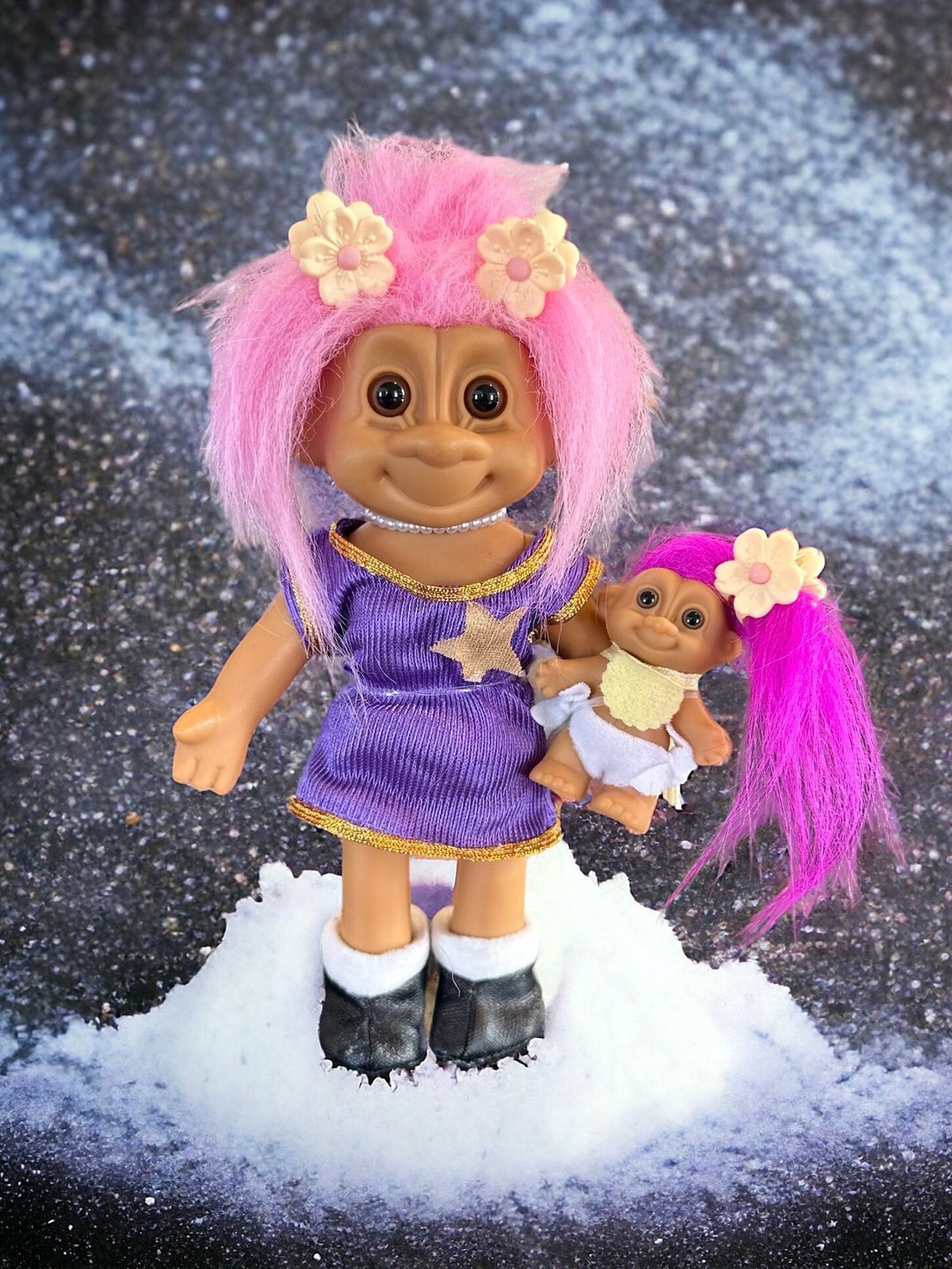 Vintage Troll Doll Russ Tracey 7 Little Miss Fashionista With Baby - Etsy