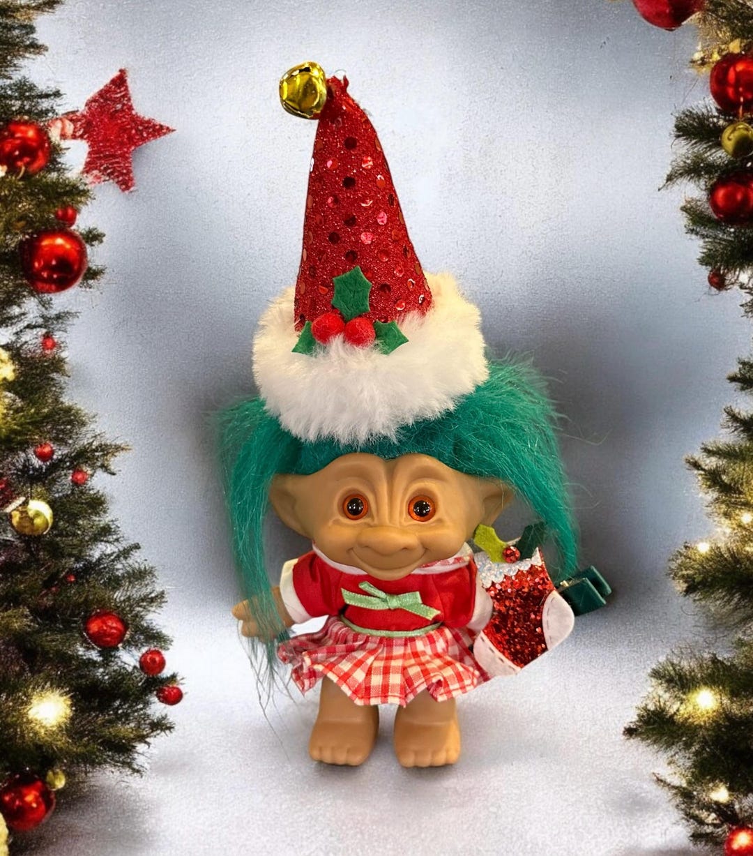 Vintage Troll Doll- 4" Ace Troll- Christmas Queen - Etsy
