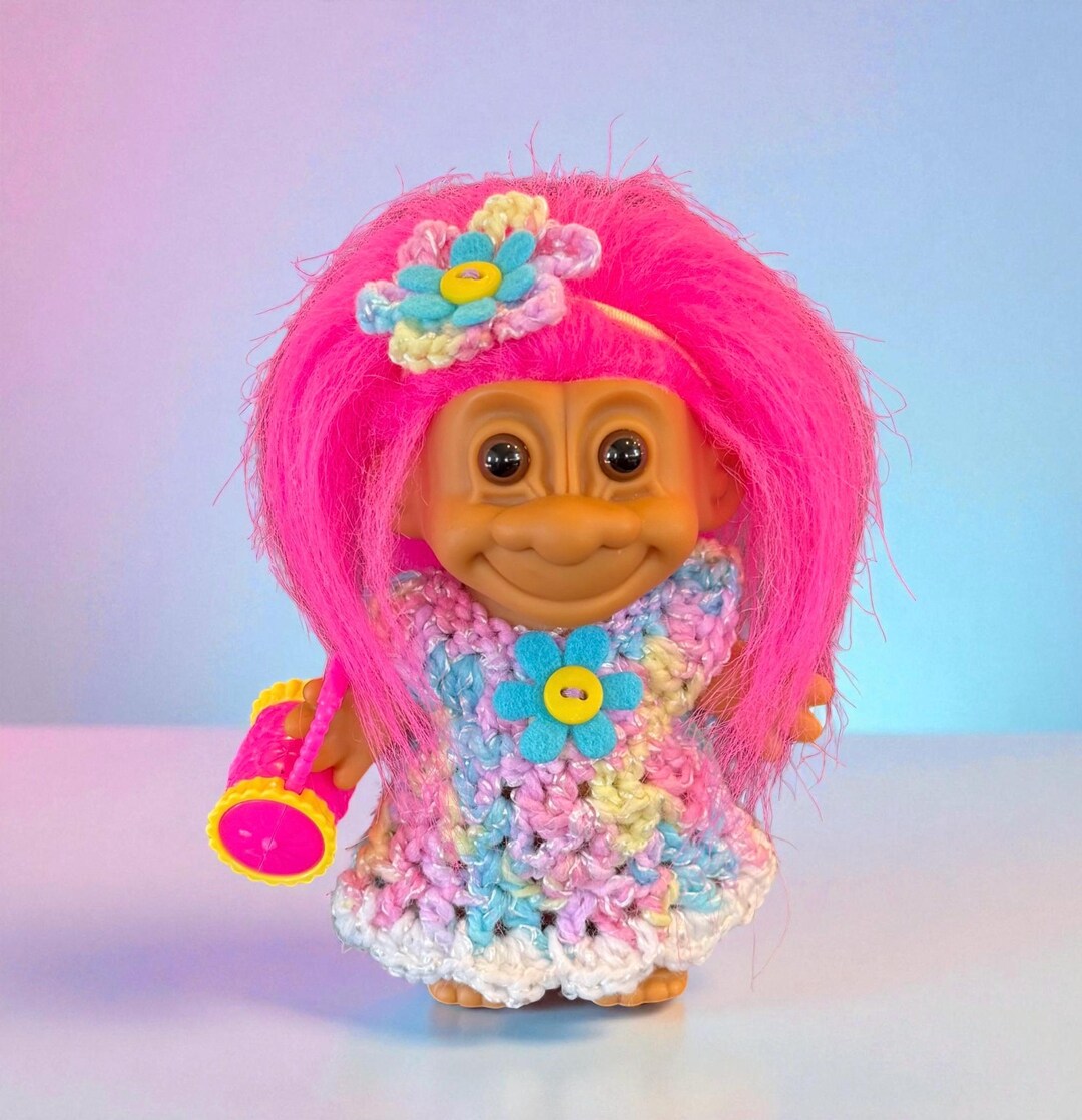 Vintage Troll Doll- 4” Russ Tracey Troll- Pink Rainbow Darling - Etsy