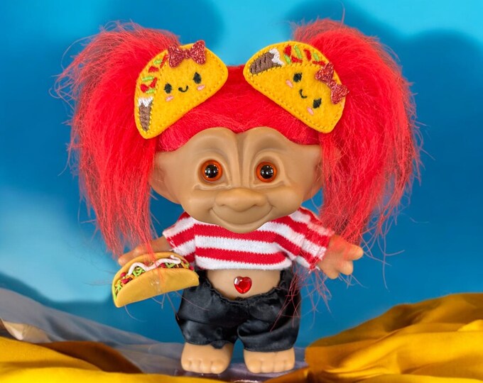Vintage Troll Doll- 4" Ace Troll- Taco Tuesday! - Etsy