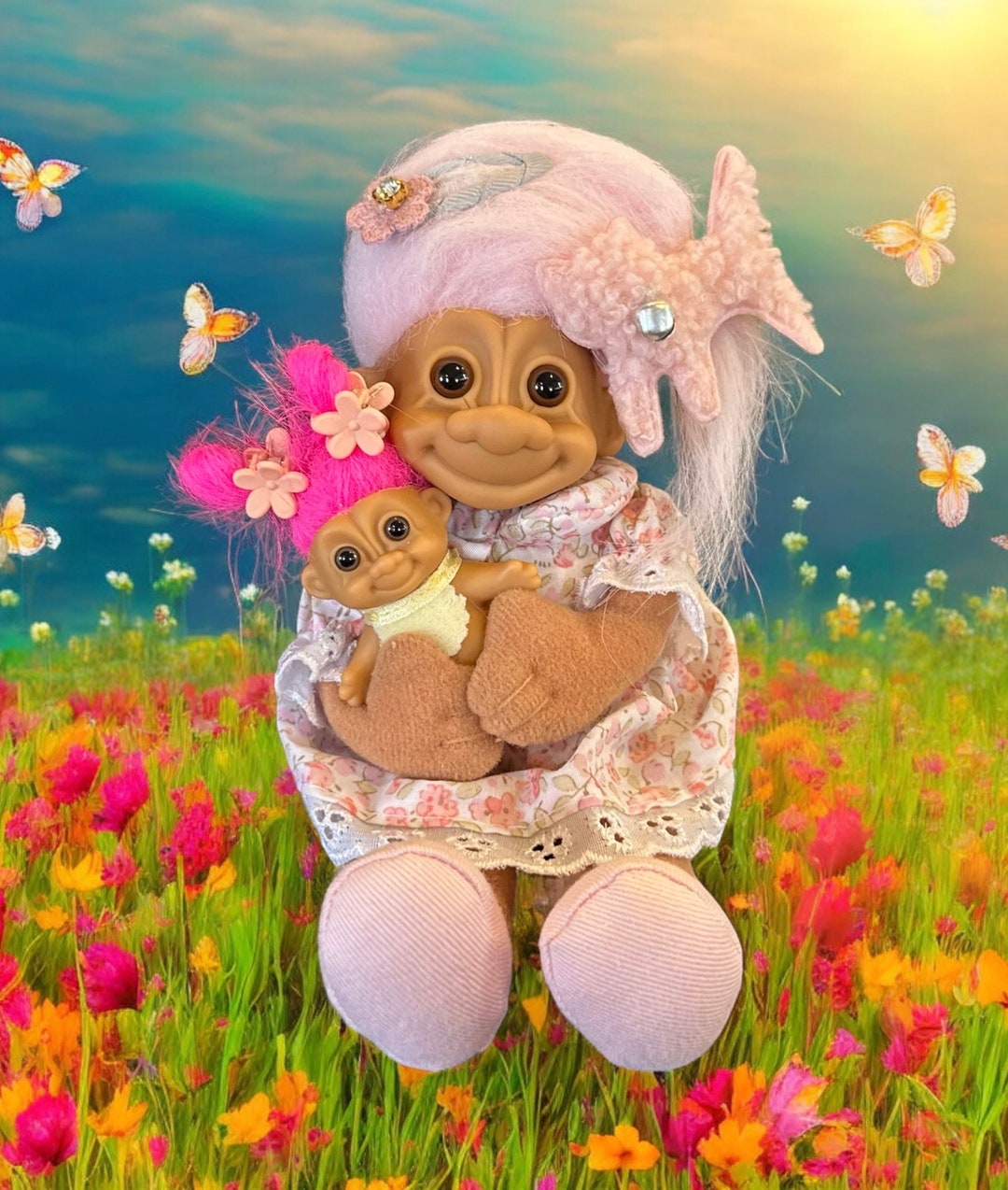 Vintage Troll Doll 7 Plush and Soft Troll Doll Mellow Mama With ...