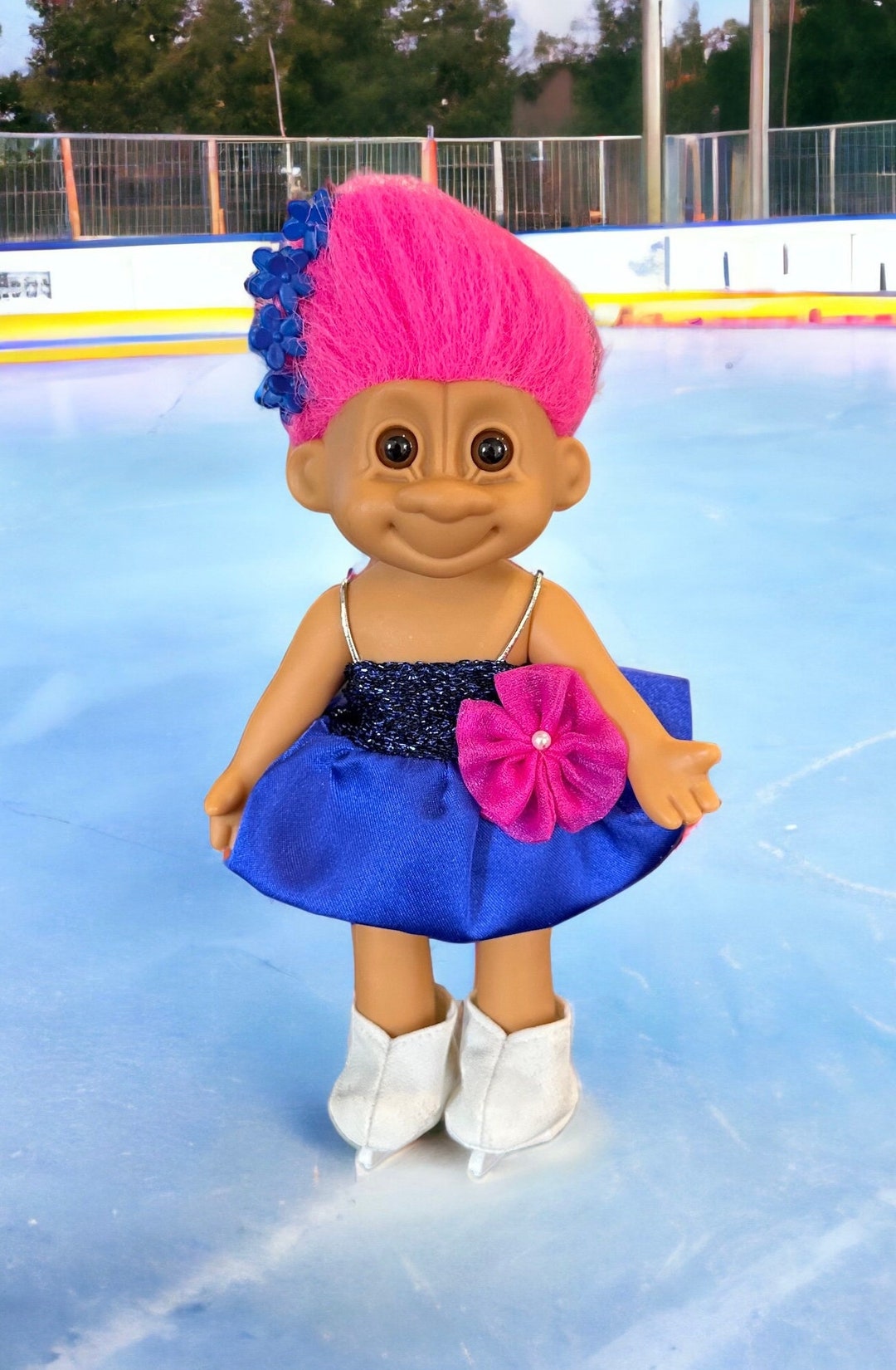 Vintage Troll Doll 7 Russ Tracey Troll Elegant Ice Skater Gorgeous