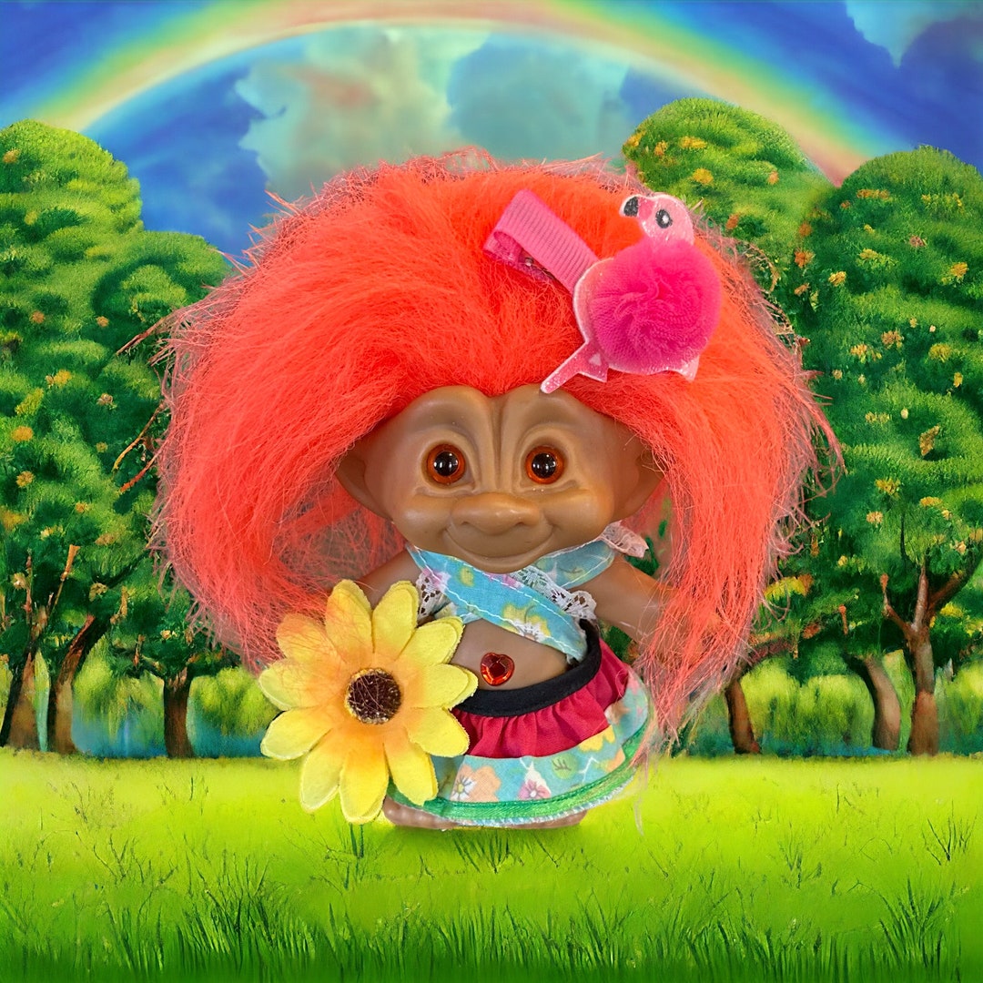 Vintage Troll Doll-4" Ace Troll- Sensational Spring Sweetie - Etsy