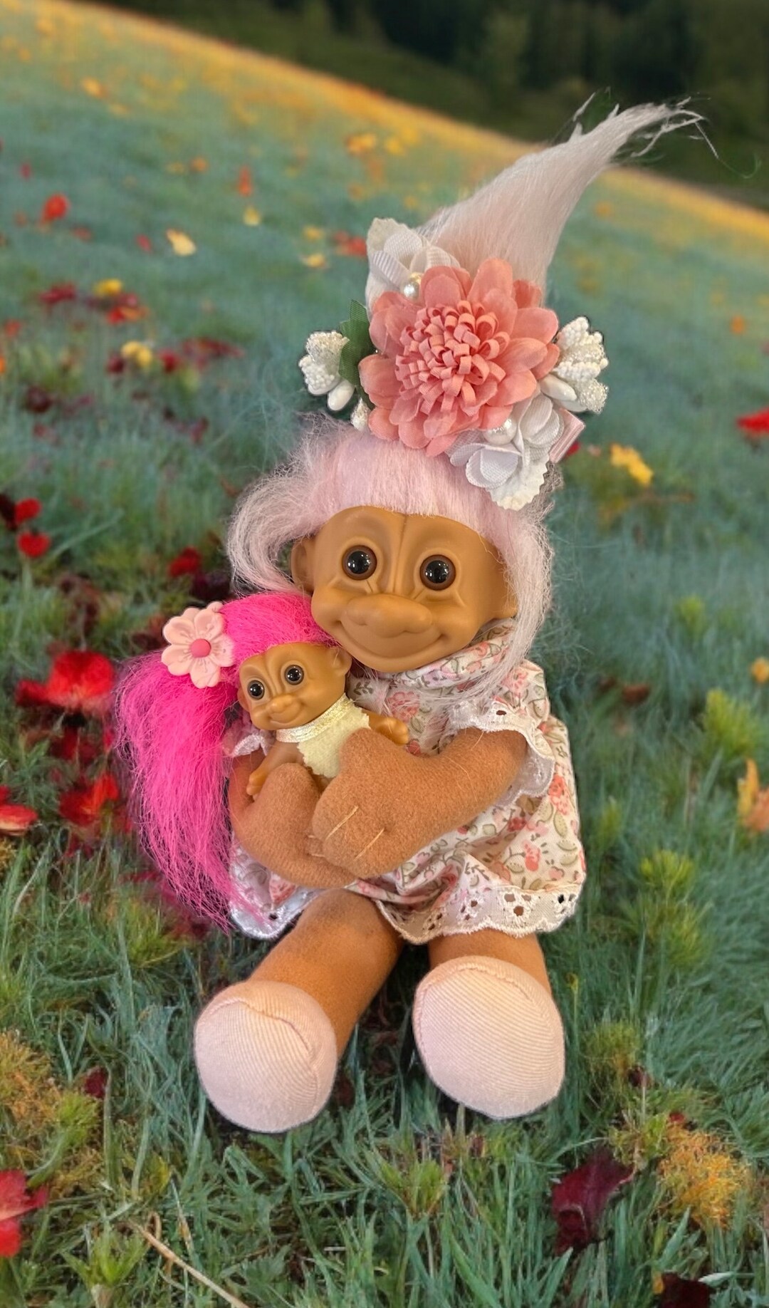 Vintage Troll Doll- 7" Plush and Soft Troll Doll- Mommy and Me ...