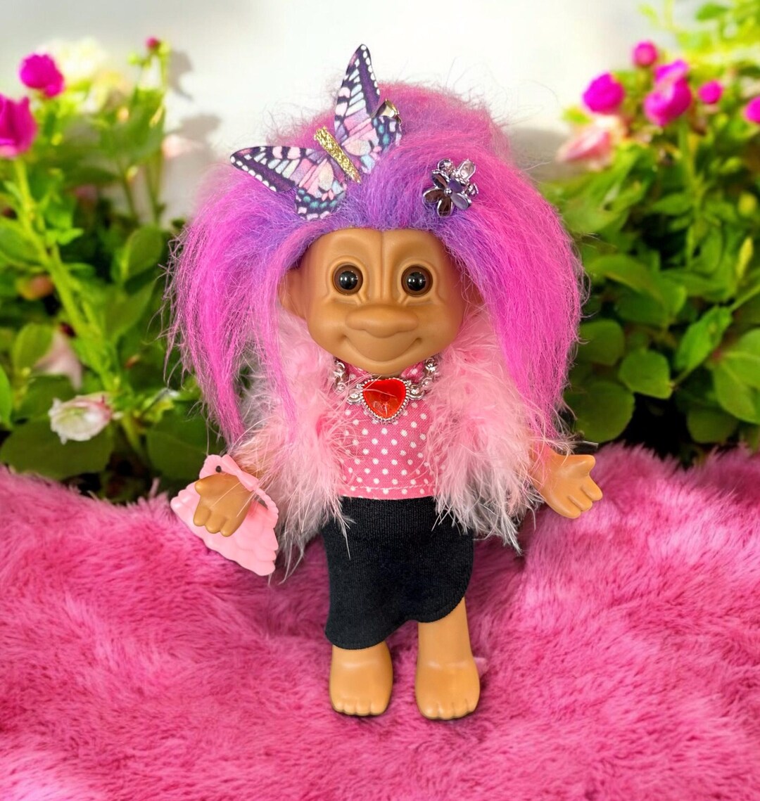 Vintage Troll Doll- Russ Tracey 7"- Pixie Pink Princess - Etsy