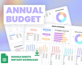 2024 Annual Budget Google Sheets Budget Template Financial Planner ...