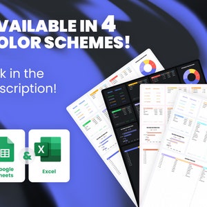 Monthly Budget on Google Sheets, With a Dark Mode Color Scheme ...