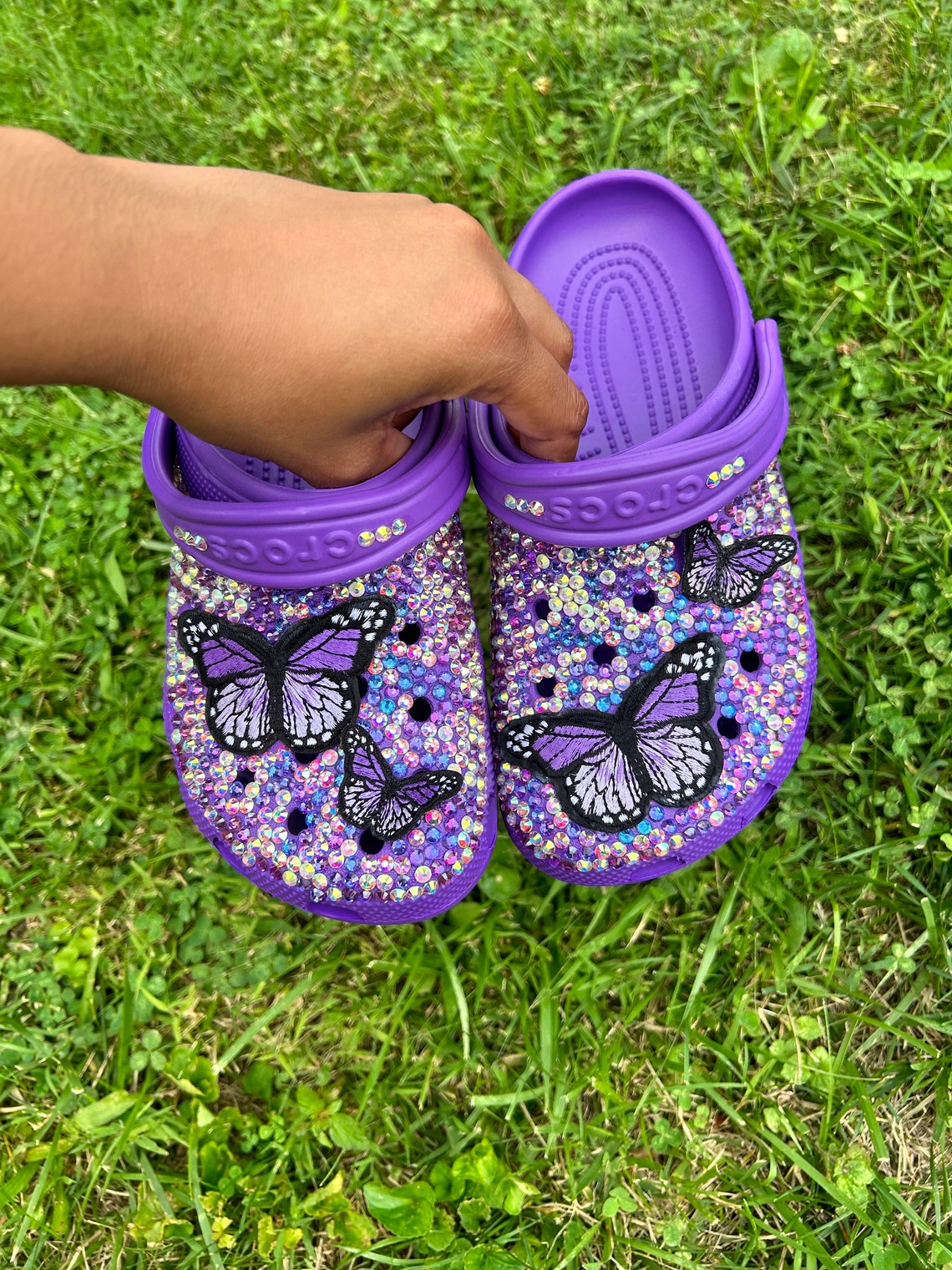 Colored Bling Butterfly Clogs - Etsy