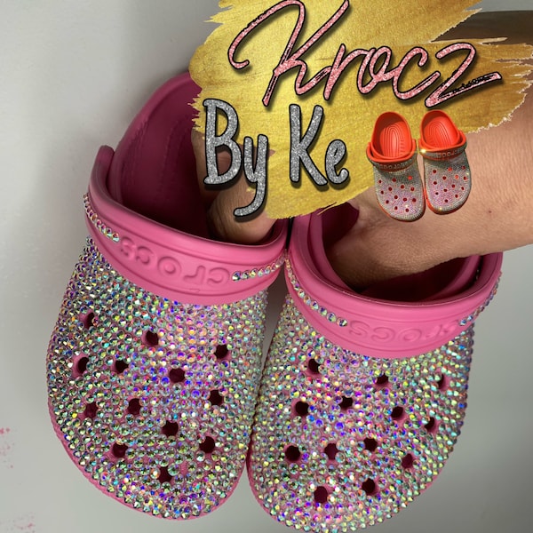 Red White and Blue Bling Crocs - Etsy