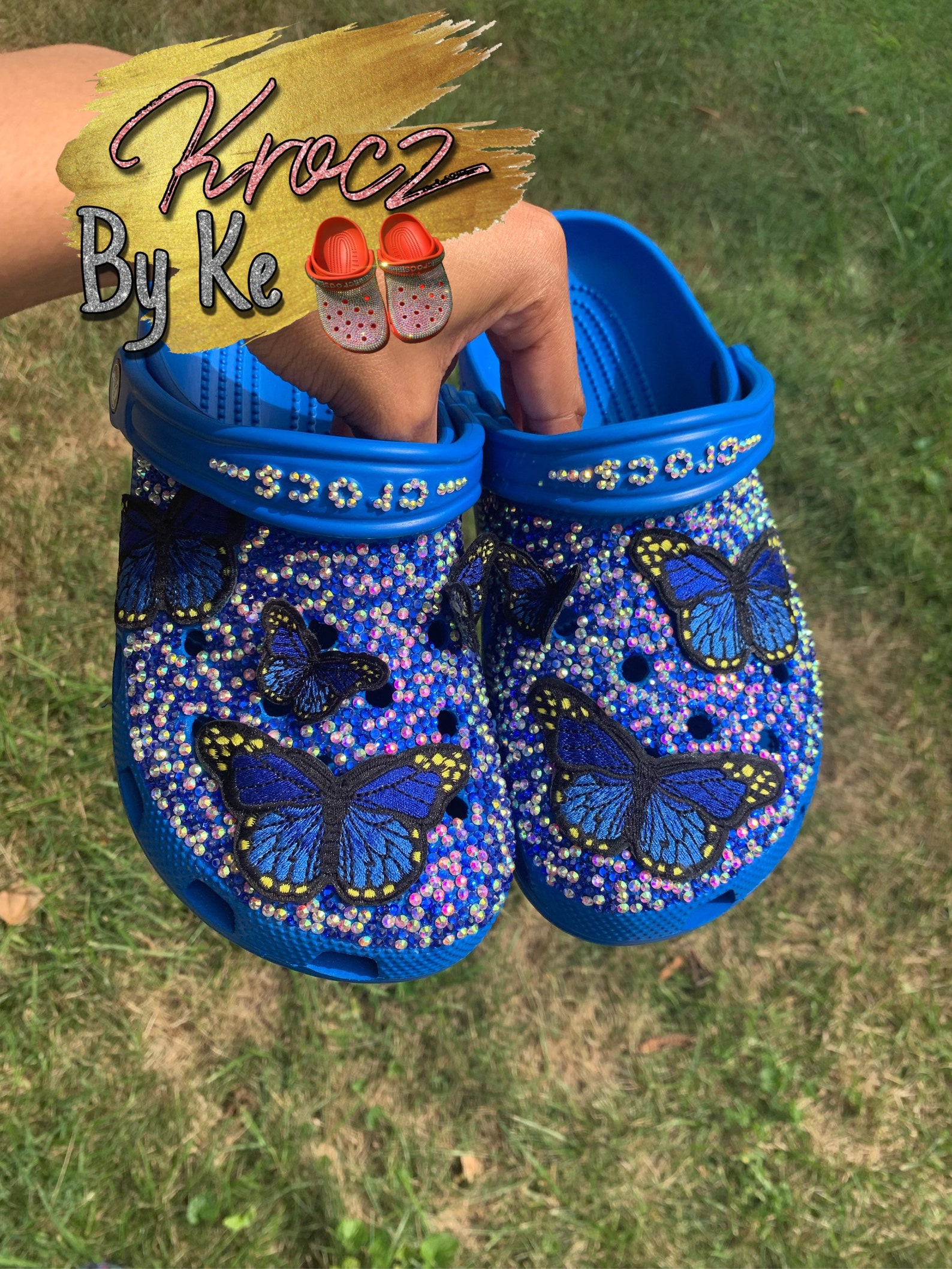 Colored Bling Butterfly Clogs - Etsy