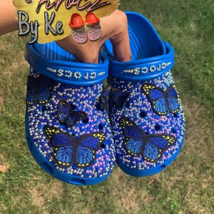 Colored Bling Butterfly Clogs - Etsy