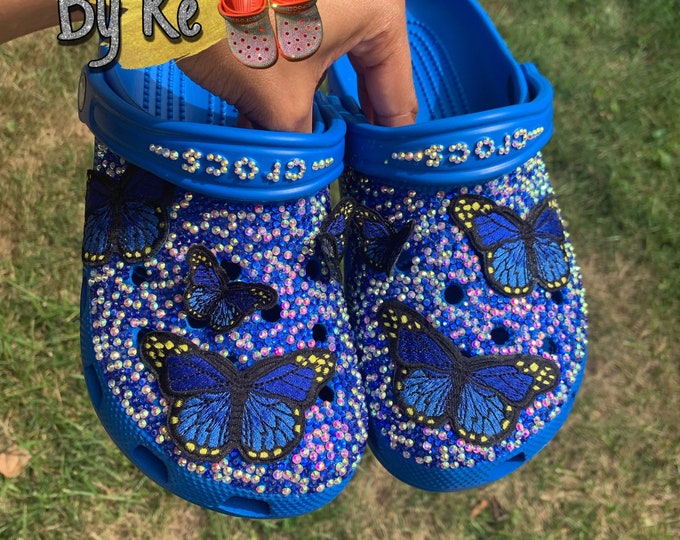 Colored Bling Butterfly Clogs - Etsy