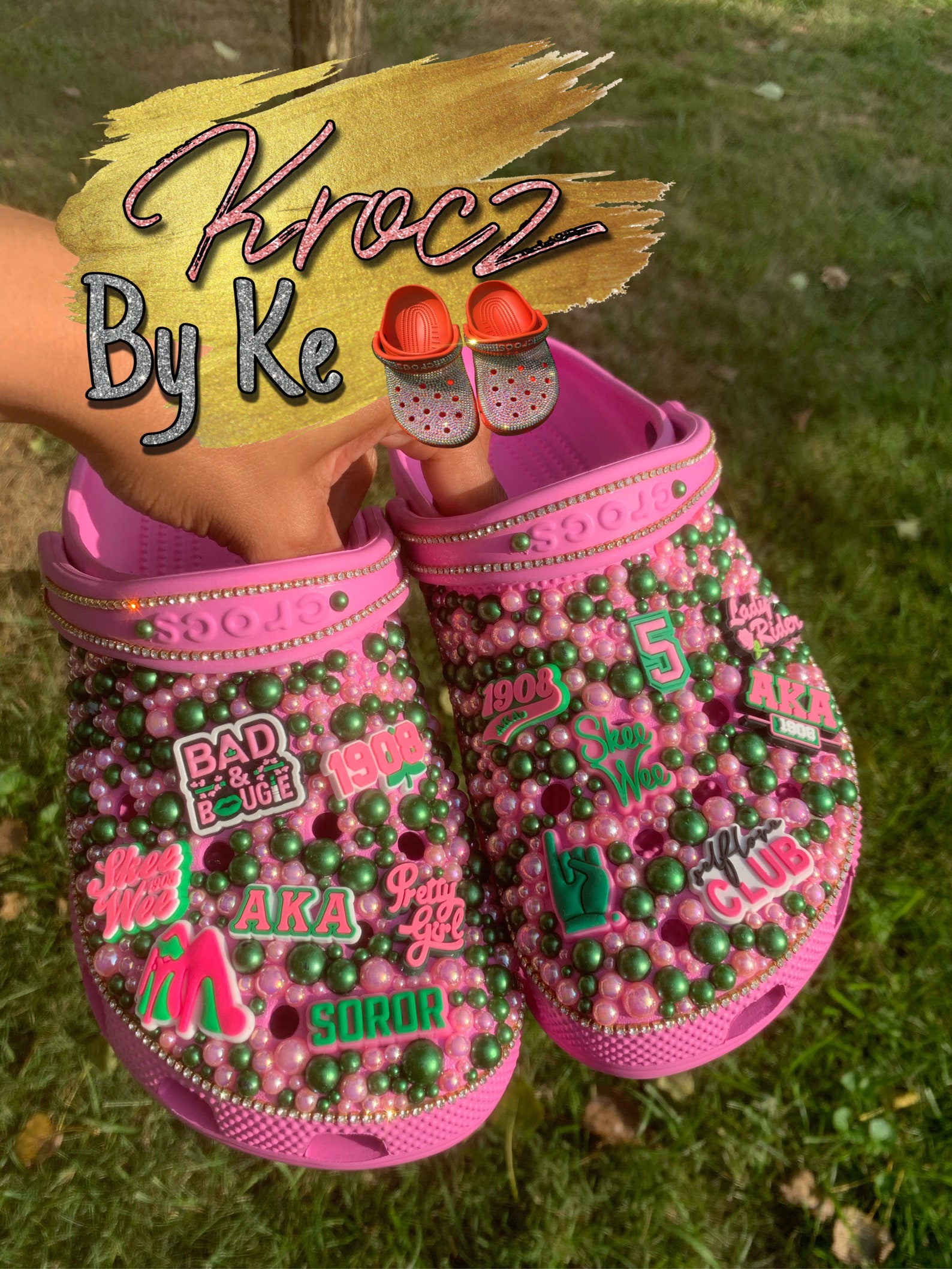 Alpha Kappa Alpha Crocs - Etsy