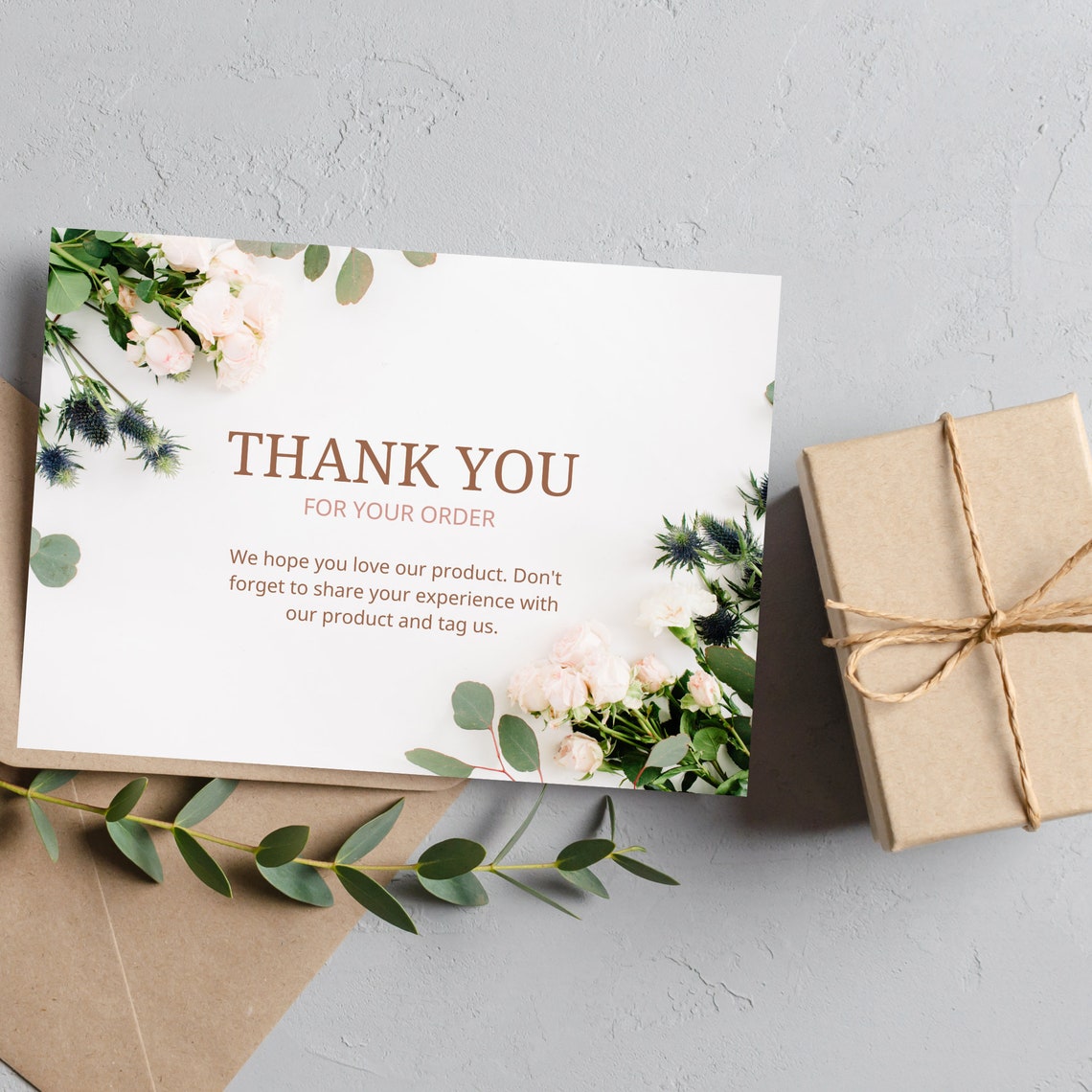 Modern Thank You Card Template, Thank You Card Printable, Thank You ...