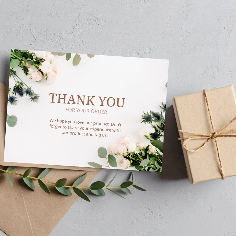 Modern Thank You Card Template, Thank You Card Printable, Thank You ...