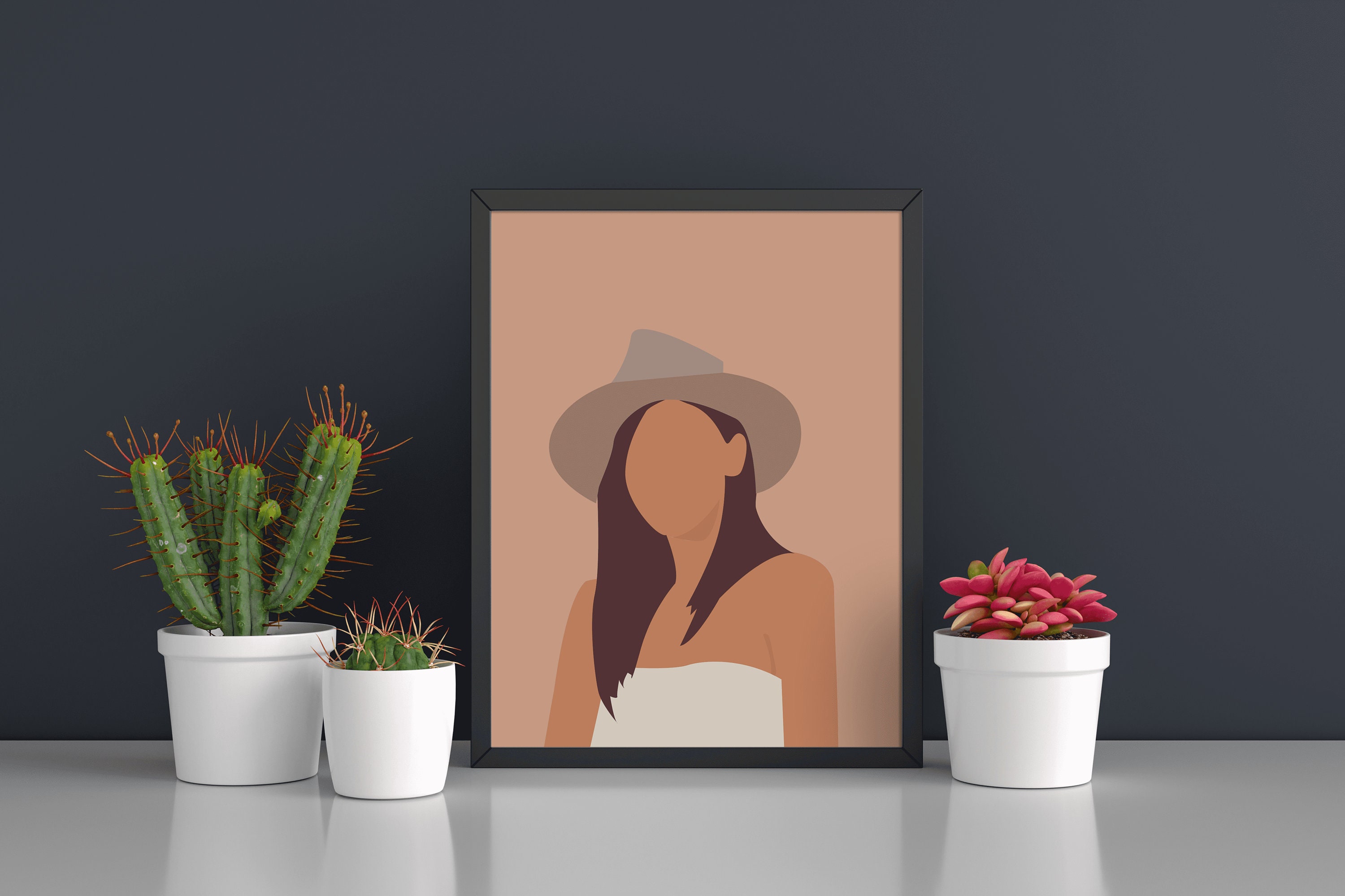 Printable Faceless Woman Portrait - Minimalist Feminist Wall Art in ...