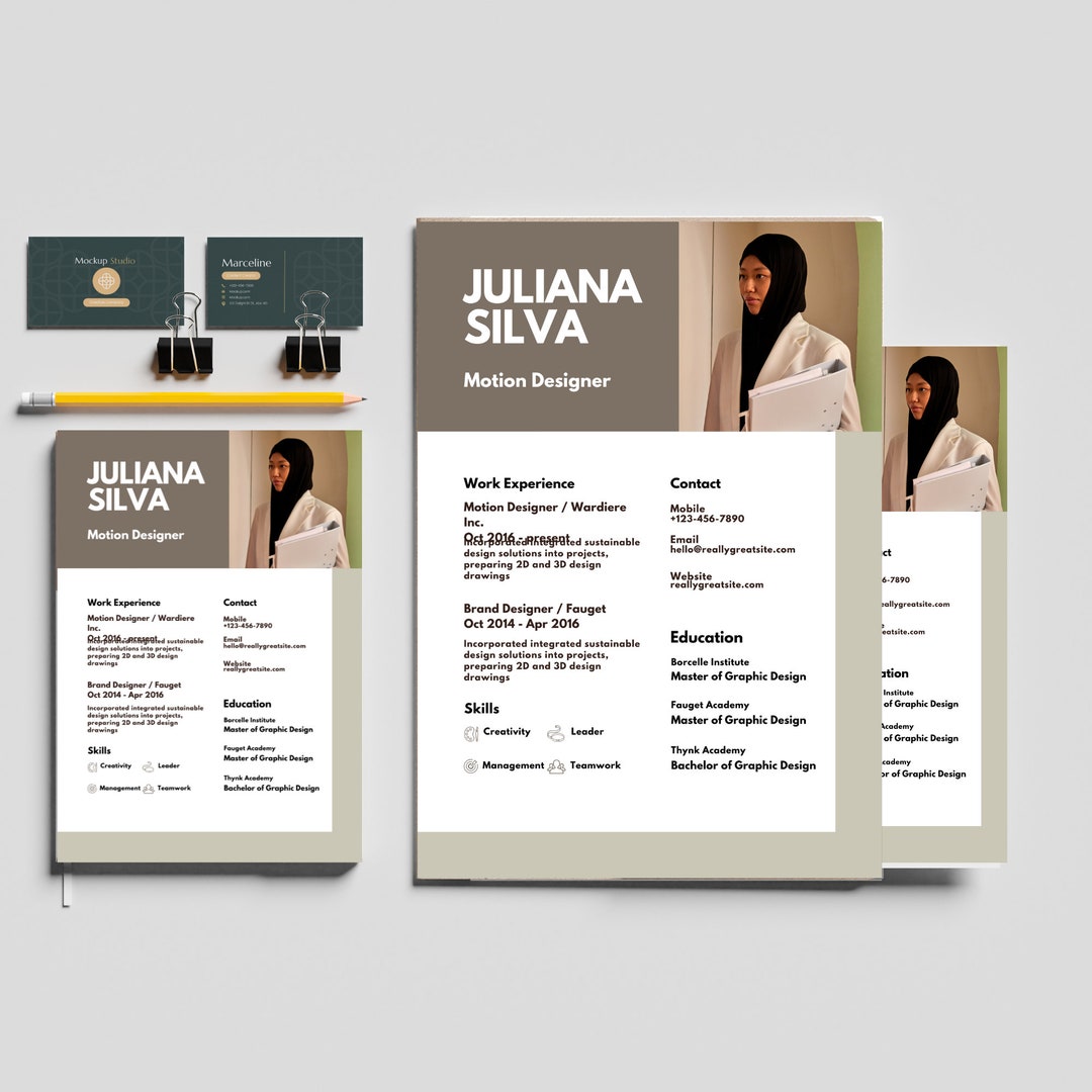 Minimalist Resume Template | Digital Download Template | Modern ...