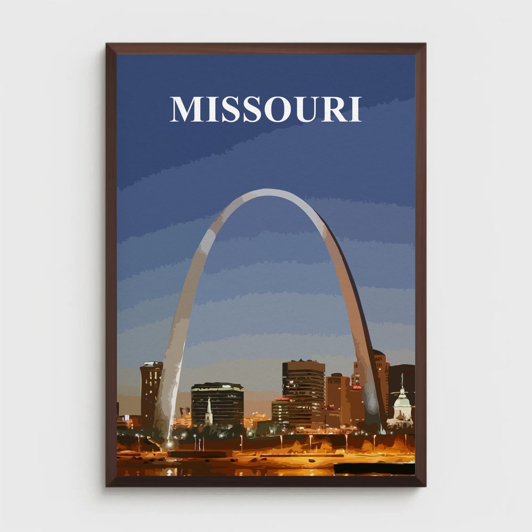 Gateway Arch & Lake of the Ozarks Printable Poster, Scenic Wall Art for ...