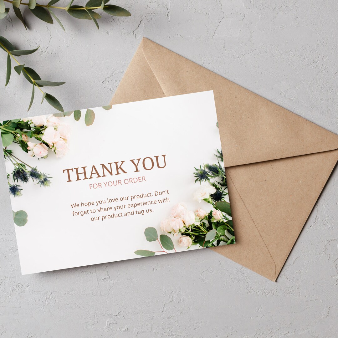 Modern Thank You Card Template, Thank You Card Printable, Thank You ...