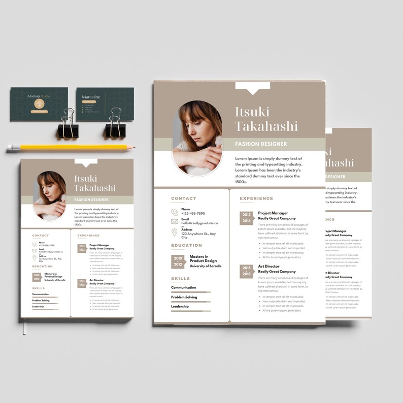 Minimalist Resume Template | Digital Download Template | Modern ...