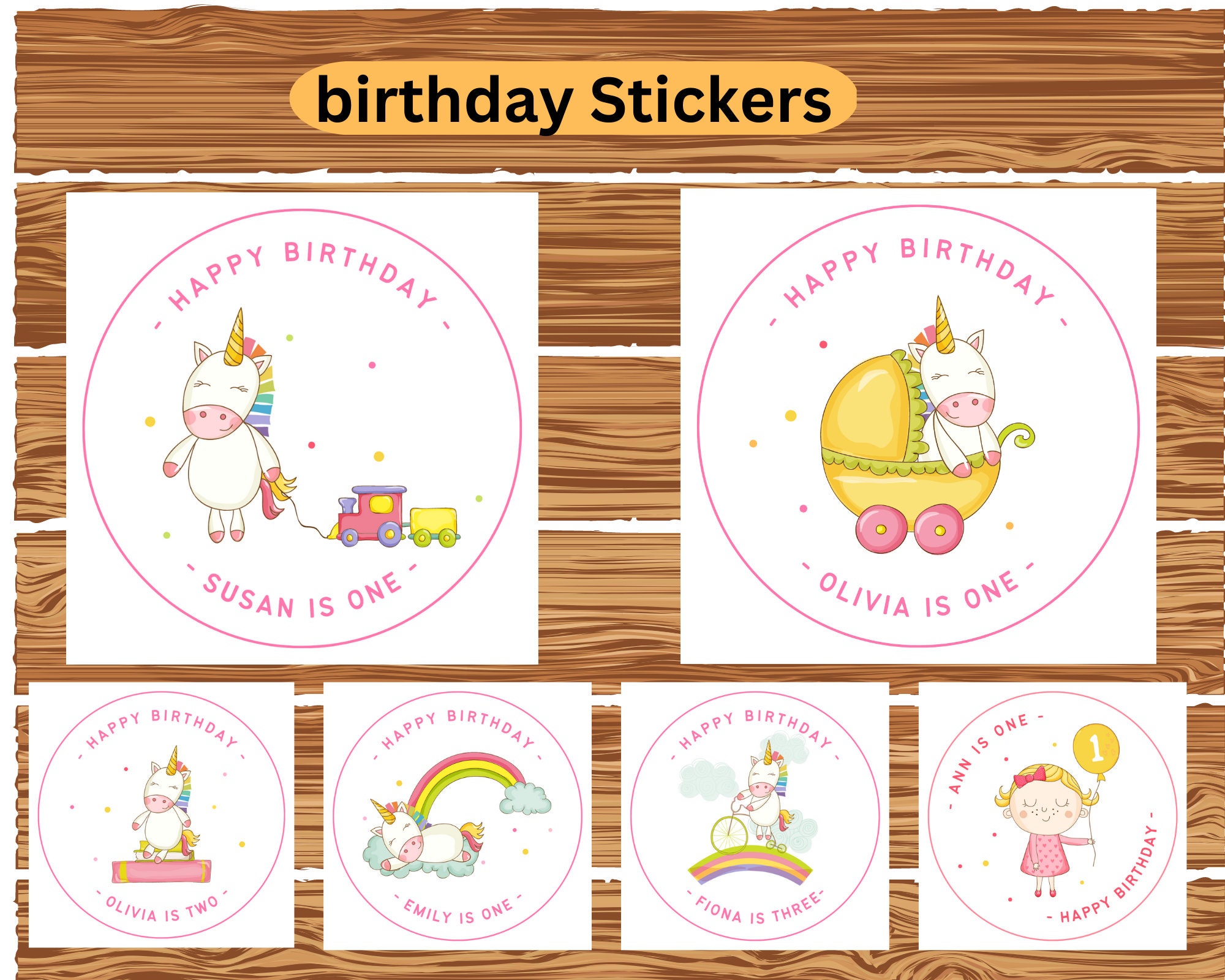 Sticker HAPPY BIRTHDAY Sticker Instant Download Custom Stickers Funny ...