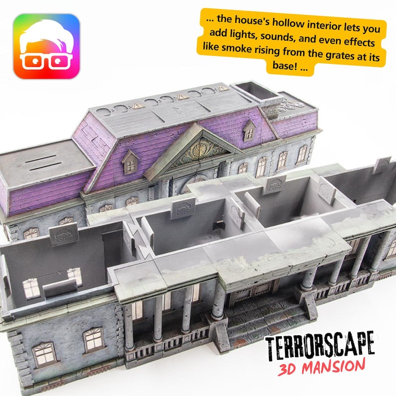 3D Mansion for Terrorscape 3d Mansion Boardgame With Fear Tokens, Key ...