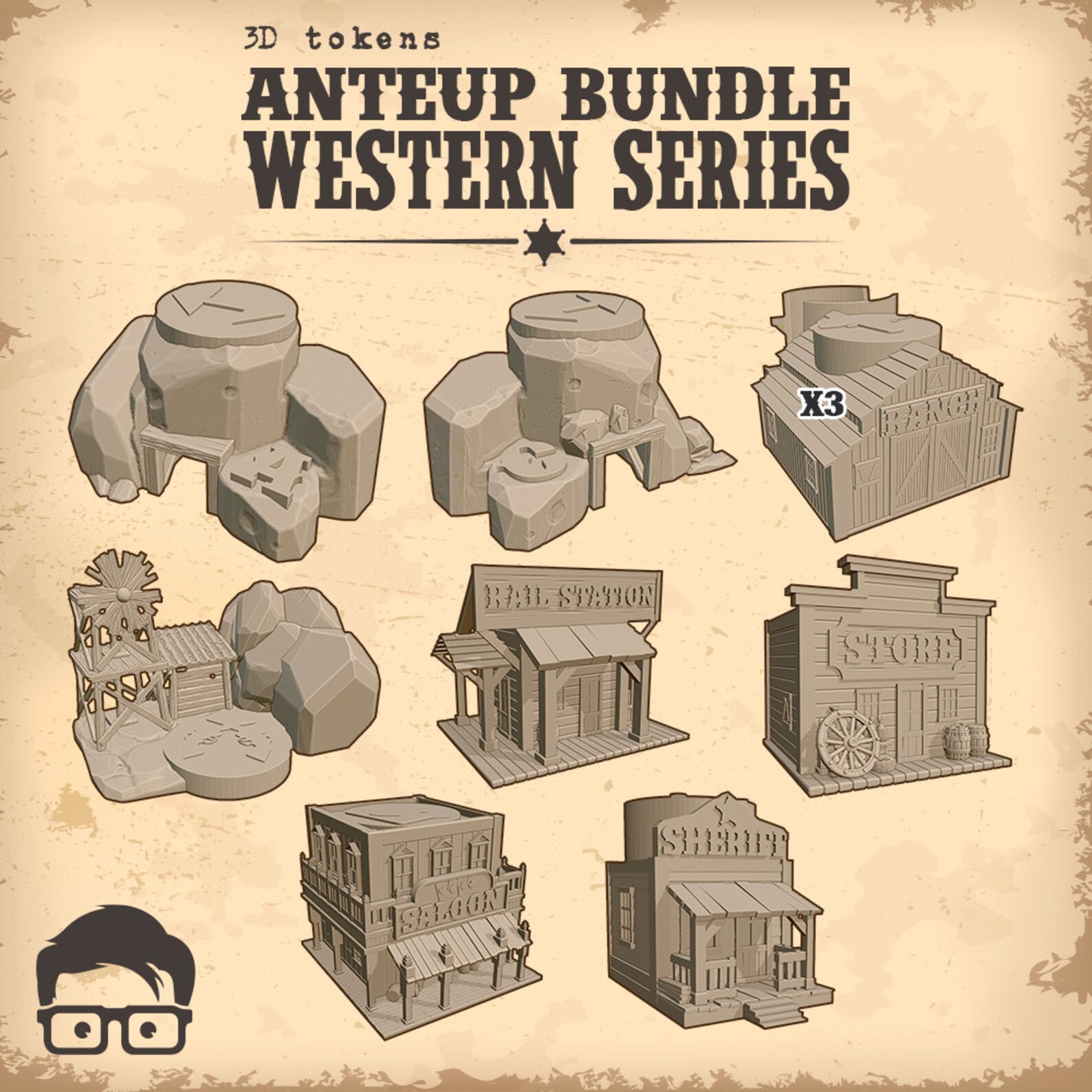 Western Legends 3d Buildings Terrains and Miniatures for Board Games ...