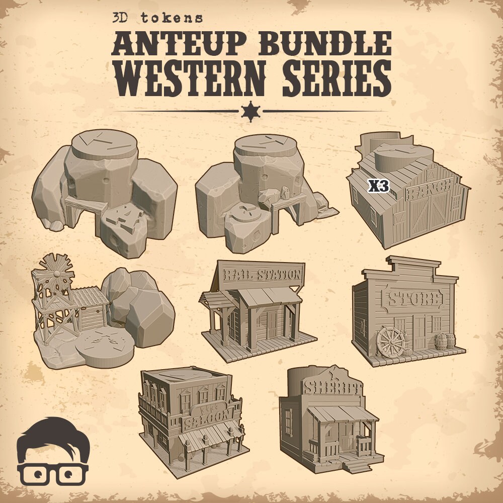 Western Legends 3d Buildings Terrains and Miniatures for Board Games ...