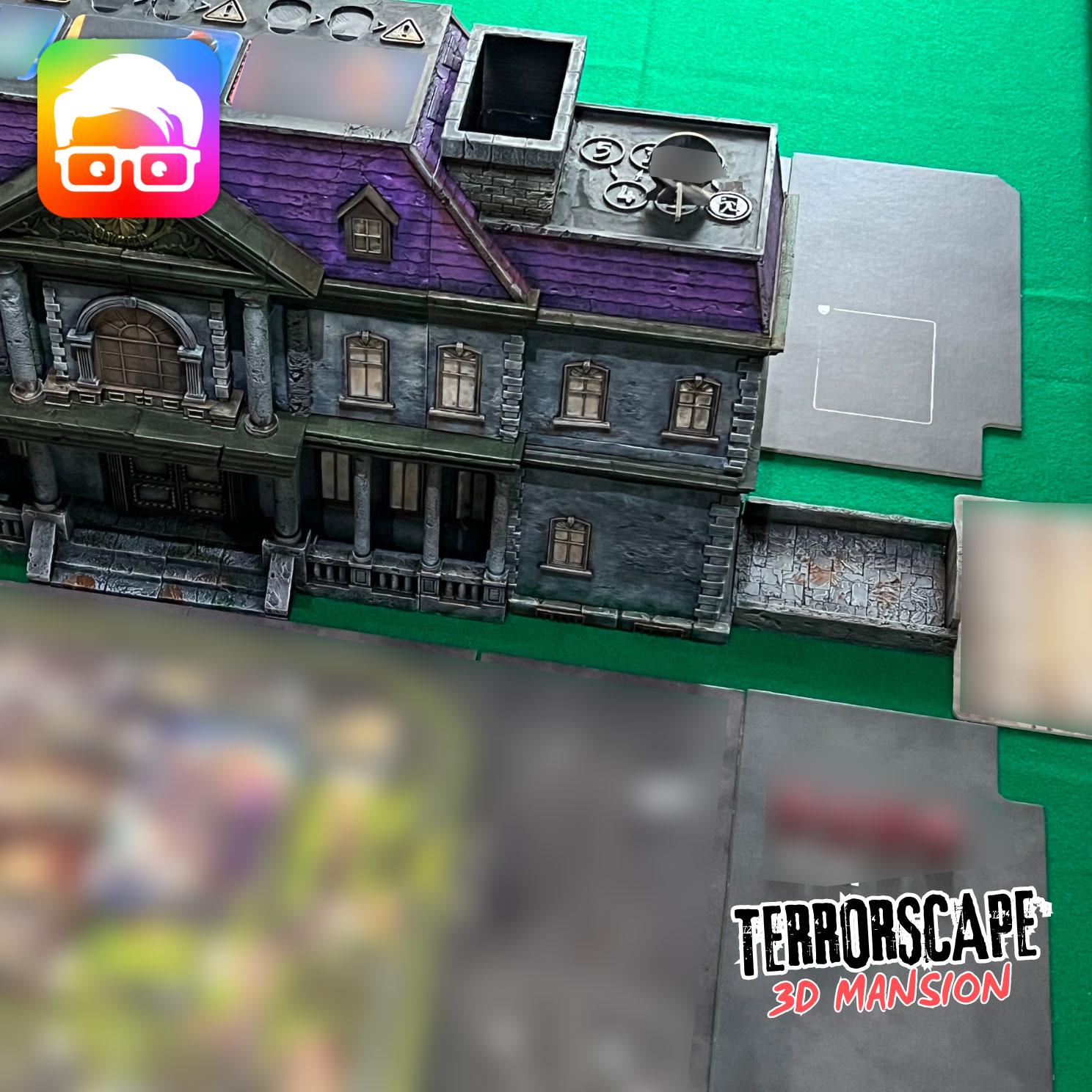 3D Printed Mansion for Terrorscape Boardgame With 6 Fear Tokens, Key ...