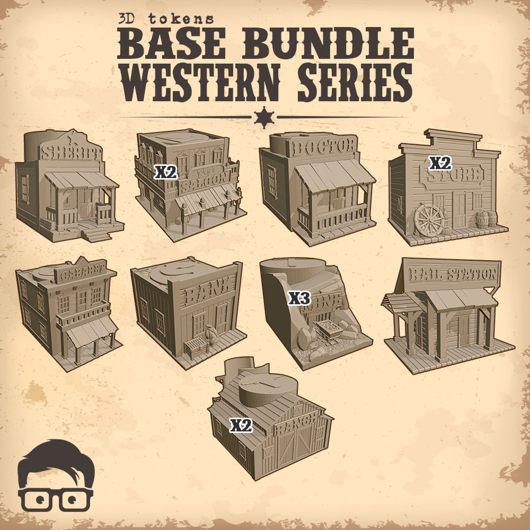 Western Legends 3d Buildings Terrains and Miniatures for Board Games Tabletop Games Accessories ...