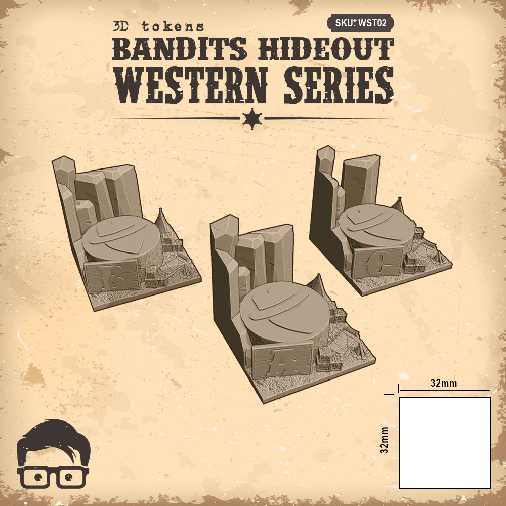 Western Legends Bandit Hideout Scenery High Quality Miniatures Board ...