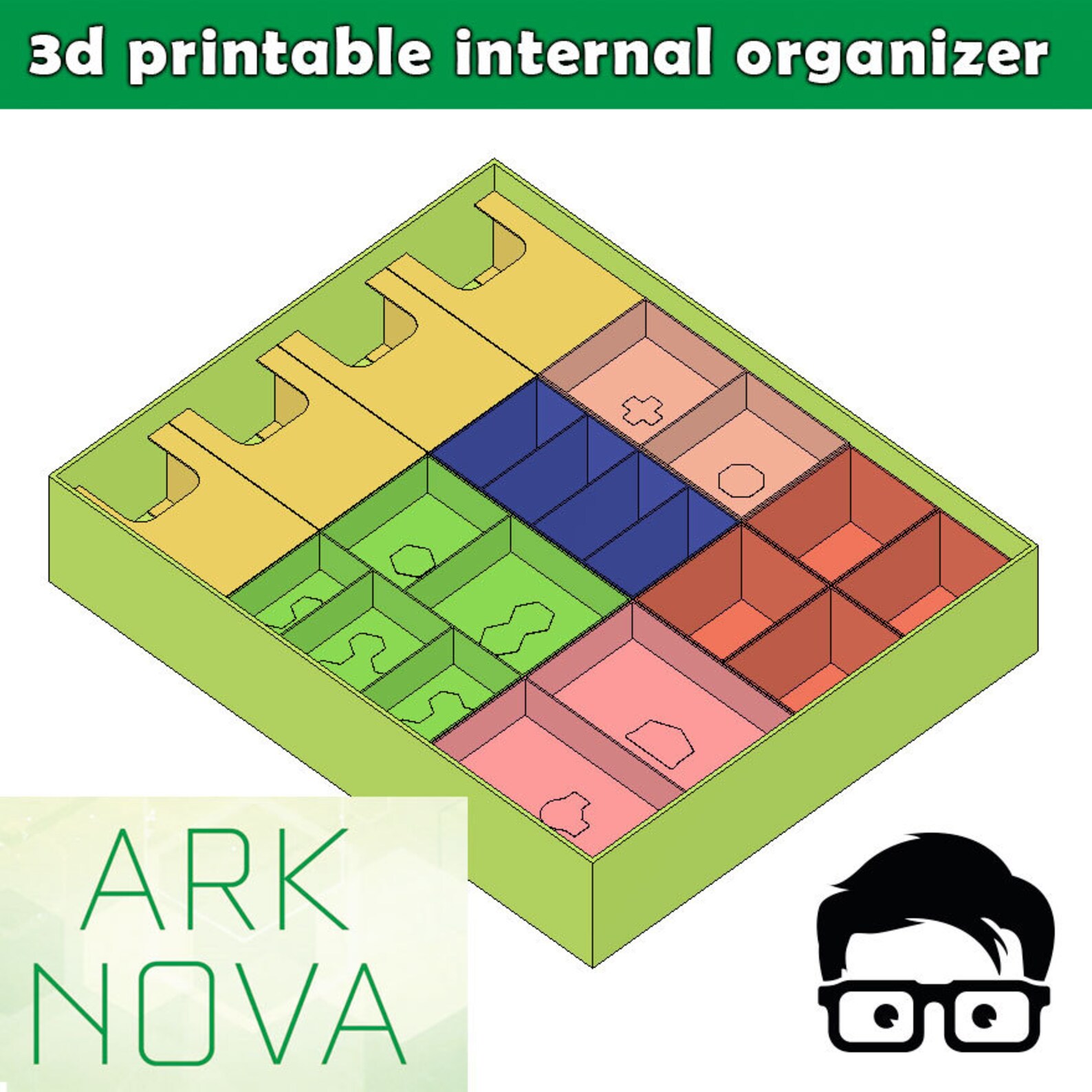 ARK NOVA Inserts / Organizer for the Board Game by Am-media.biz (3d Printable Files) - Etsy