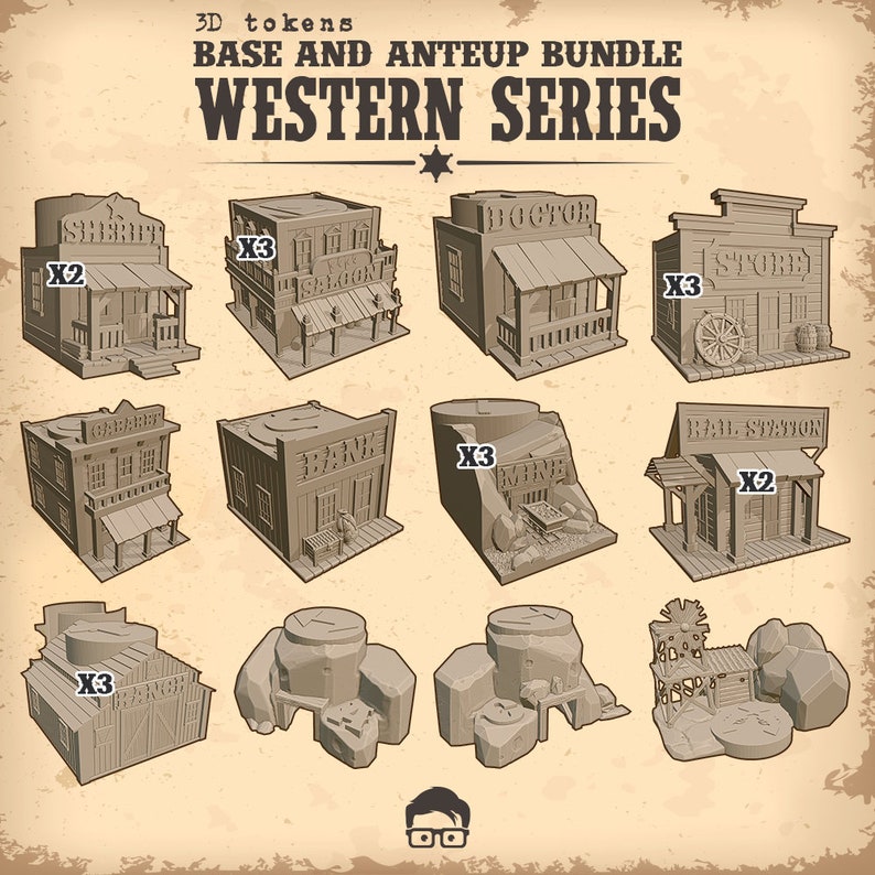 Western Legends + Anteup 3d Buildings HD Qualitty Miniatures for Board ...