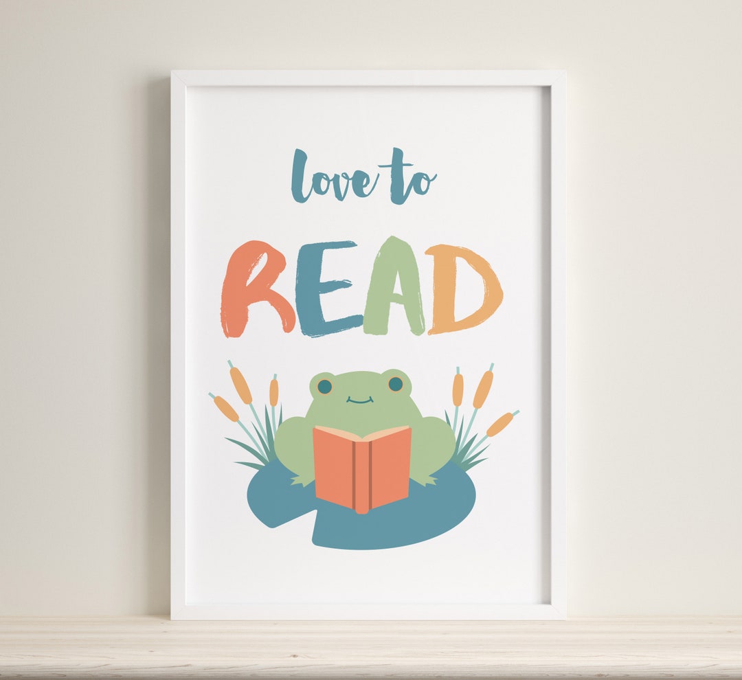 Love to Read Poster Wall Art, Playroom Decor, Wall Art Prints, Playroom ...