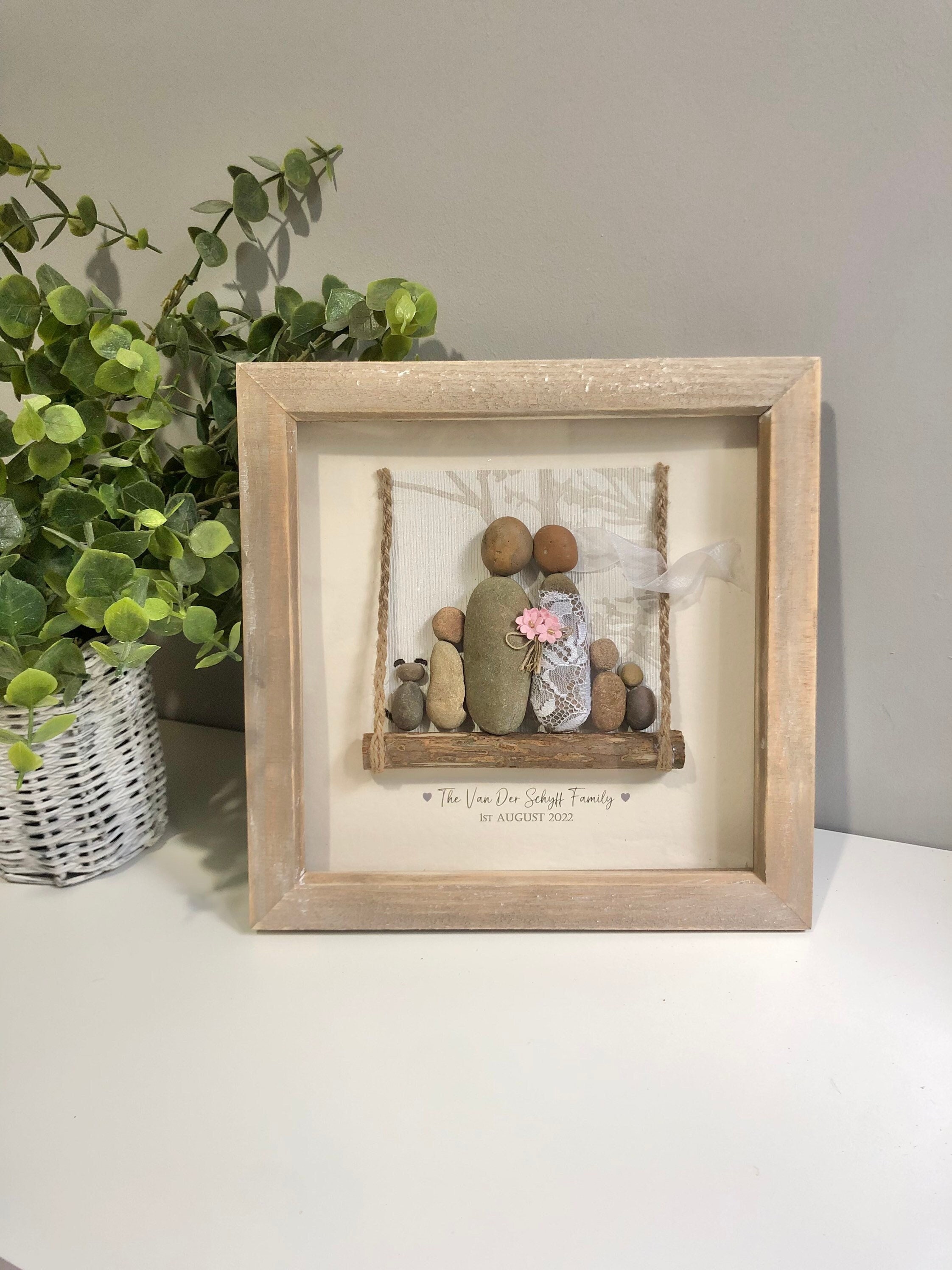 Personalised Wedding Gift Frame. Family on Swing Mr & Mrs - Etsy UK