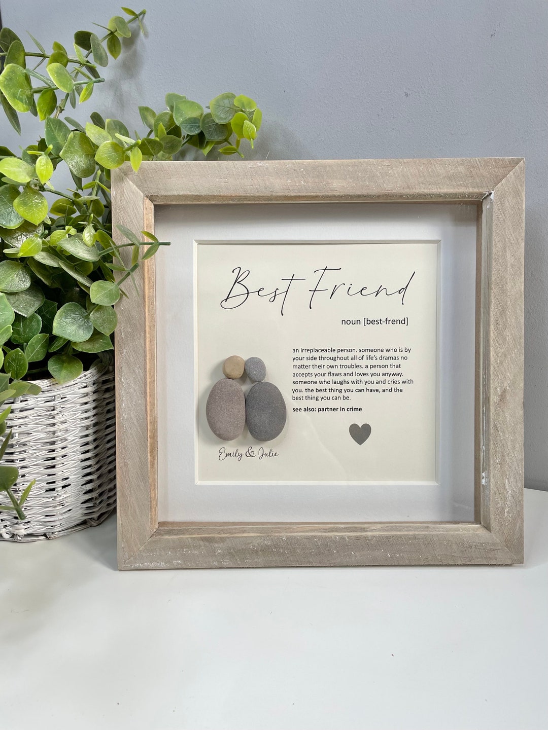 Personalised Best Friend Definition Quote |pebble Picture | Gift for ...