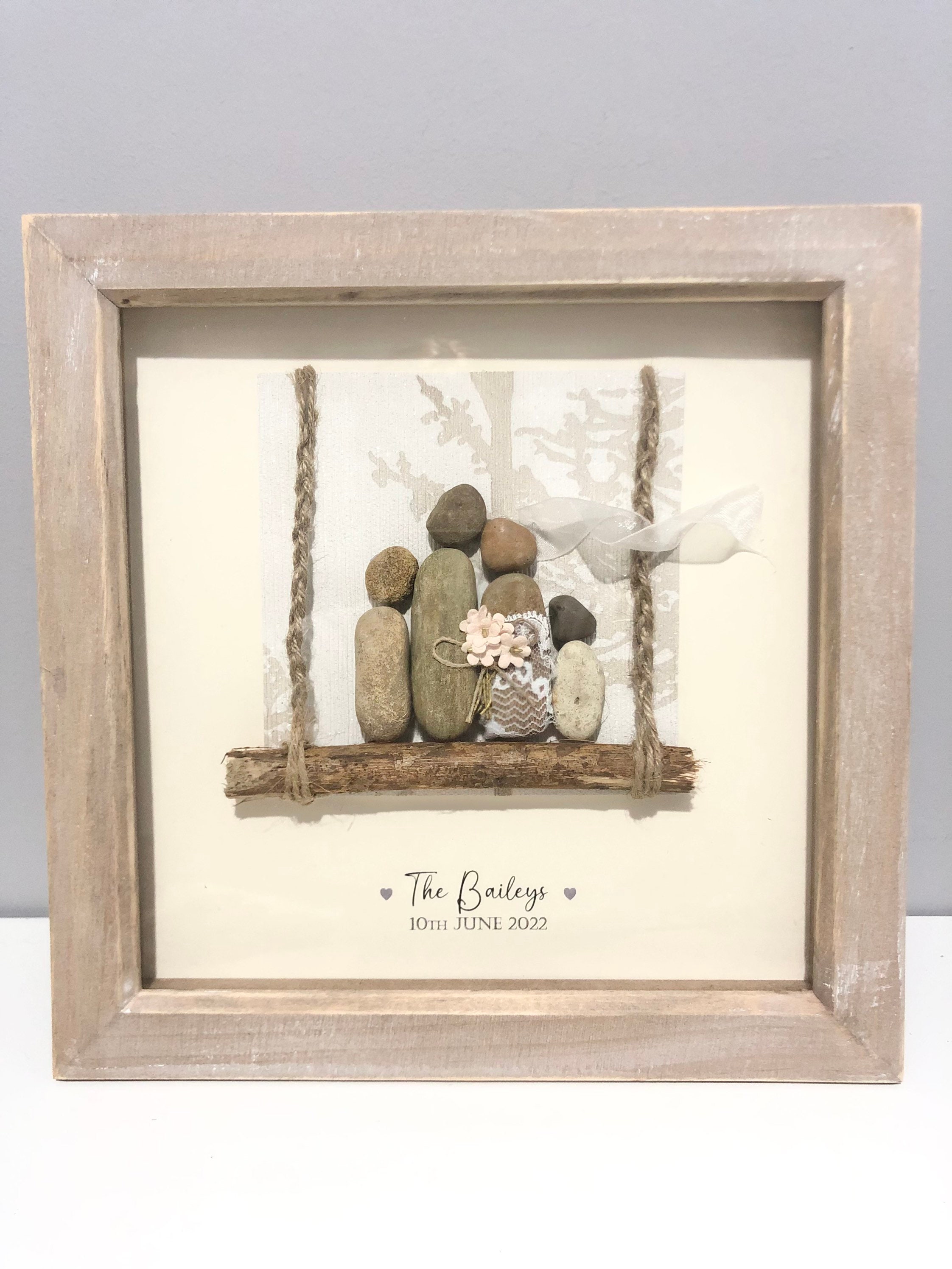 Personalised Wedding Gift Frame. Family on Swing Mr & Mrs - Etsy UK