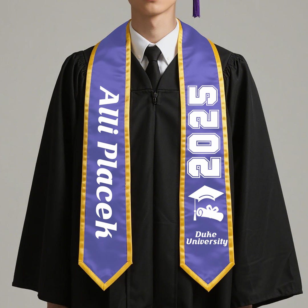 Custom Graduation Stole, Personalized Graduation Stole Sash With Your ...