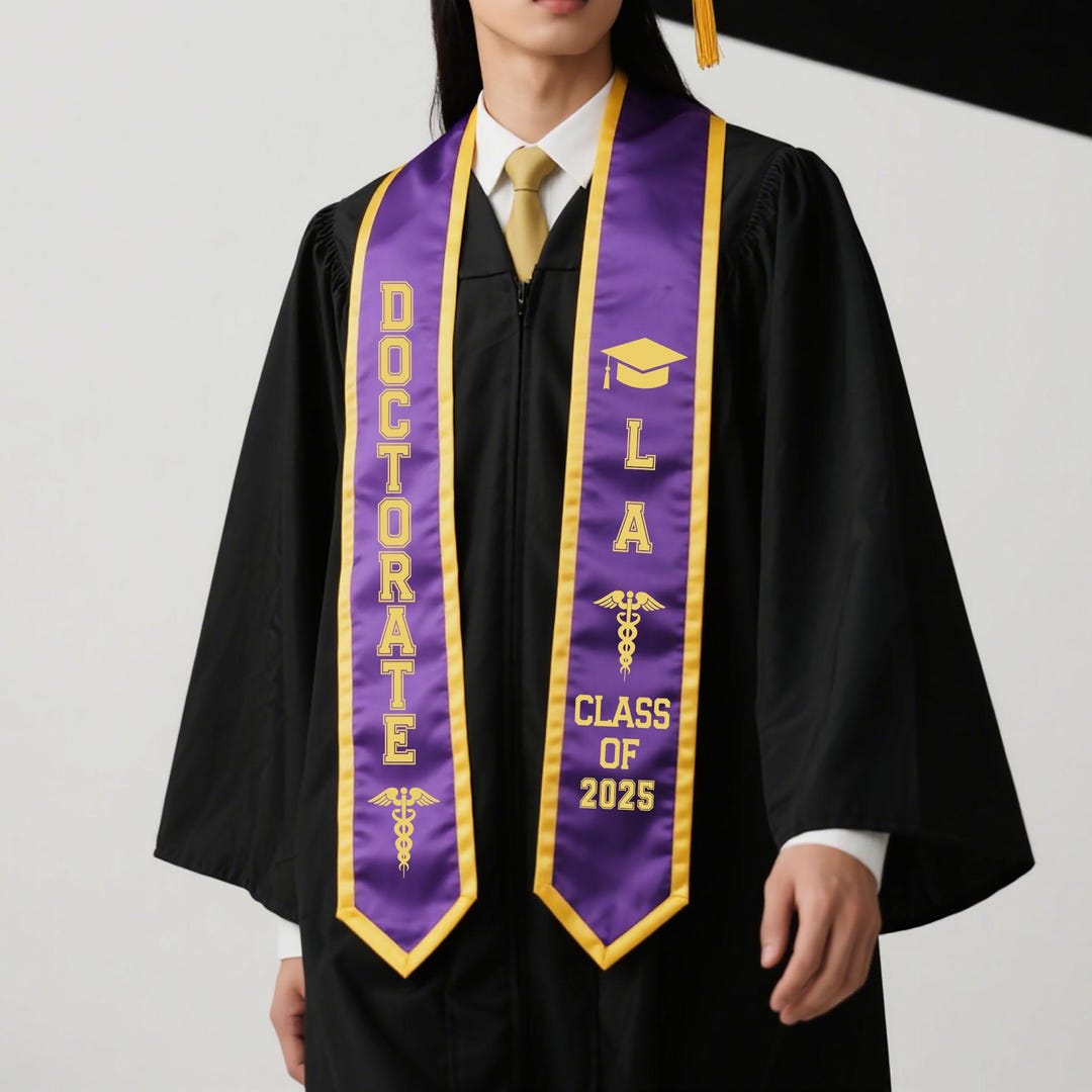 Custom Class of 2025 Stoles Graduation, Personalized Doctorate Grad ...
