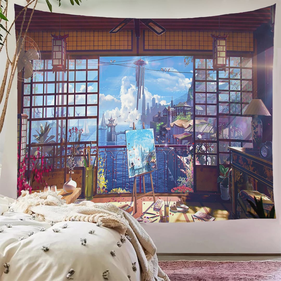 Japanese Anime Tapestry, Anime Wall Tapestry, Wall Hanging Cloth ...