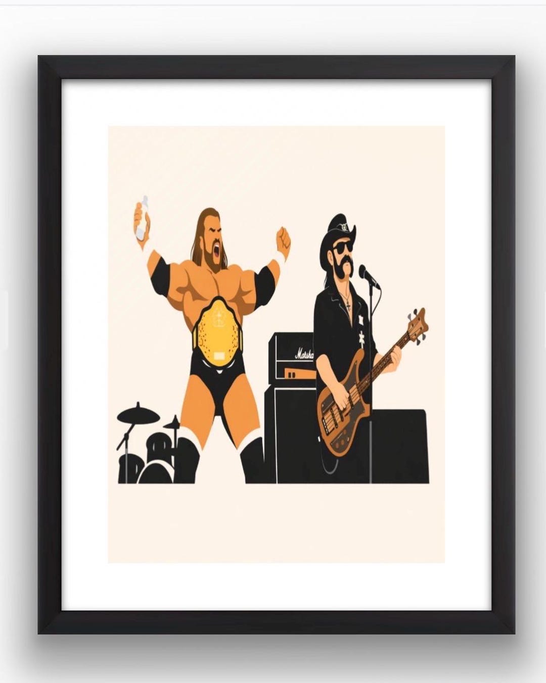 WWE WWF Triple H Lemmy Kilmister Motorhead Inspired Vintage ...