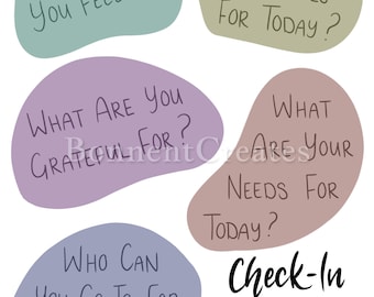 Daily Check-in Journal Printable PDF, Self Care Daily Check in Journal ...